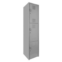 Locker 3 Puertas Gris Grande | Locker 3 Puertas Gris Grande